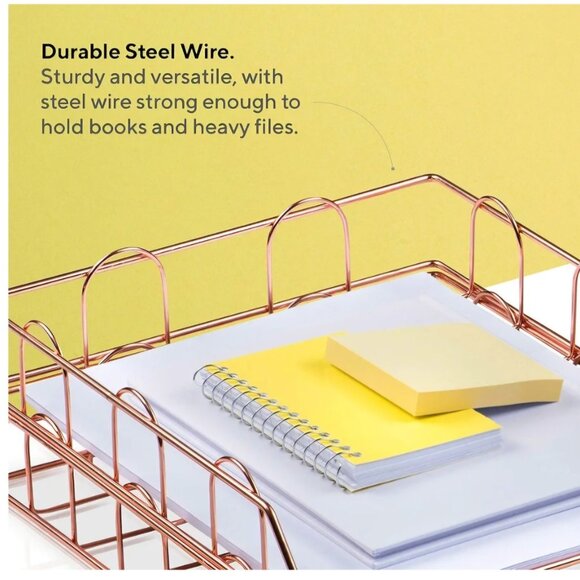 Mindspace | Office | Nib Mindspace Rose Gold Desk Organizer 5 Piece Set W Accessories In Box ...